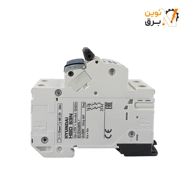 کليد مینیاتوری دو پل 25 آمپر تیپ B هیوندای | [ ارسال فوری]?
