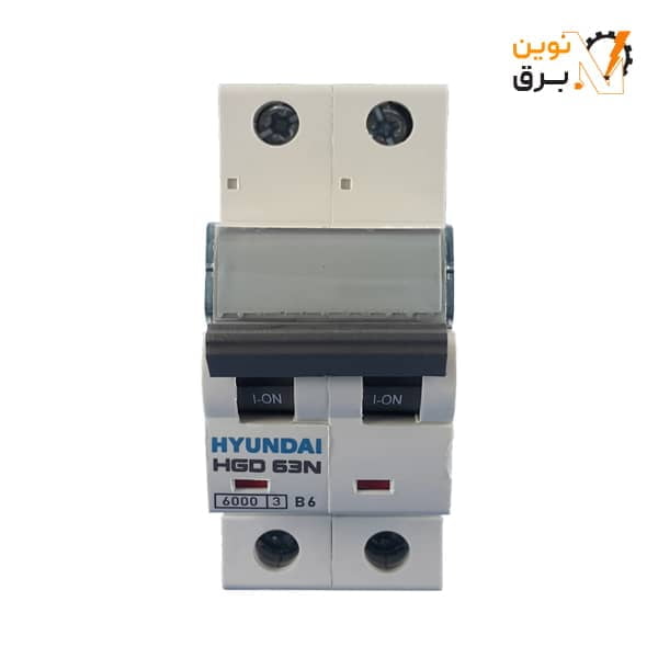کليد مینیاتوری دو پل 6 آمپر تیپ B هیوندای | [ارسال فوری]?