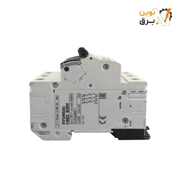 کلید مینیاتوری سه پل 16 آمپر تیپ C هیوندای [ قیمت رقابتی + ارسال فوری ] | نوین برق